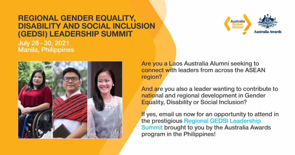 2021 Regional GEDSI Leadership Summit, brought to you by the Australia ...
